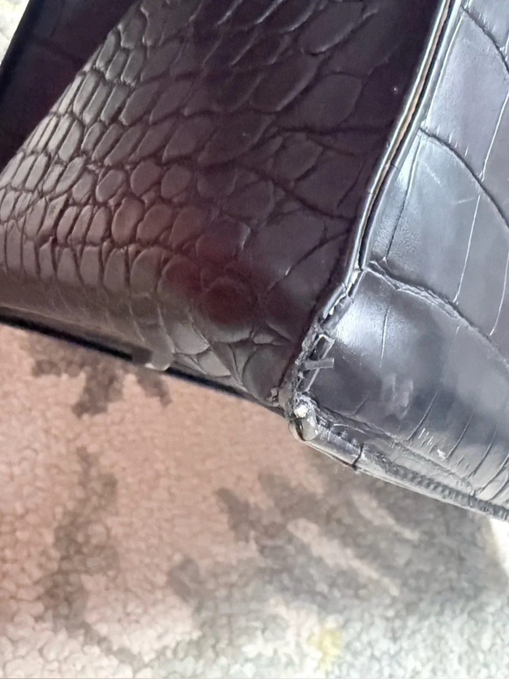 BEIS | Bags | Beis The Work Tote In Black Croc | Poshmark